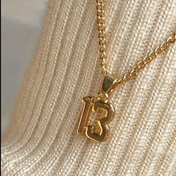 Jewelry | Taylor Swift Number 13 Gold Tone Necklace New | Poshmark